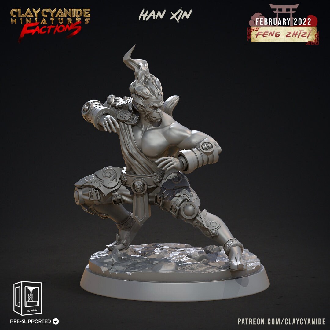 Han Xin Apeling Miniature Clay Cyanide Feng Zhizi Tabletop Gaming Dnd ...