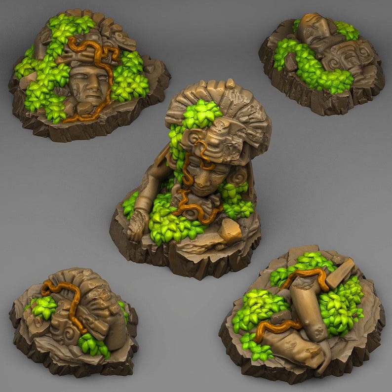 Aztec Ruin Miniatures Prop Stone Ruins Wargaming Terrain | 28mm or 32mm ...