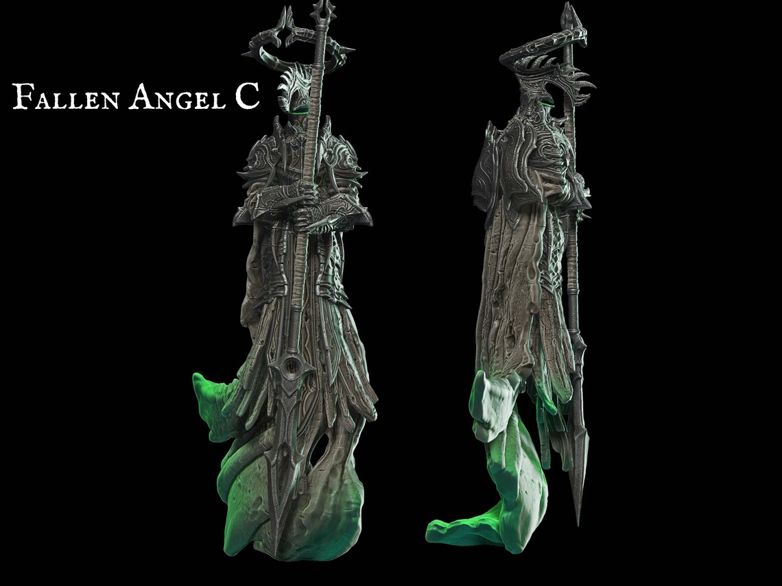 Fallen Angel Miniature 28mm Scale Tabletop Gaming Dnd - Etsy