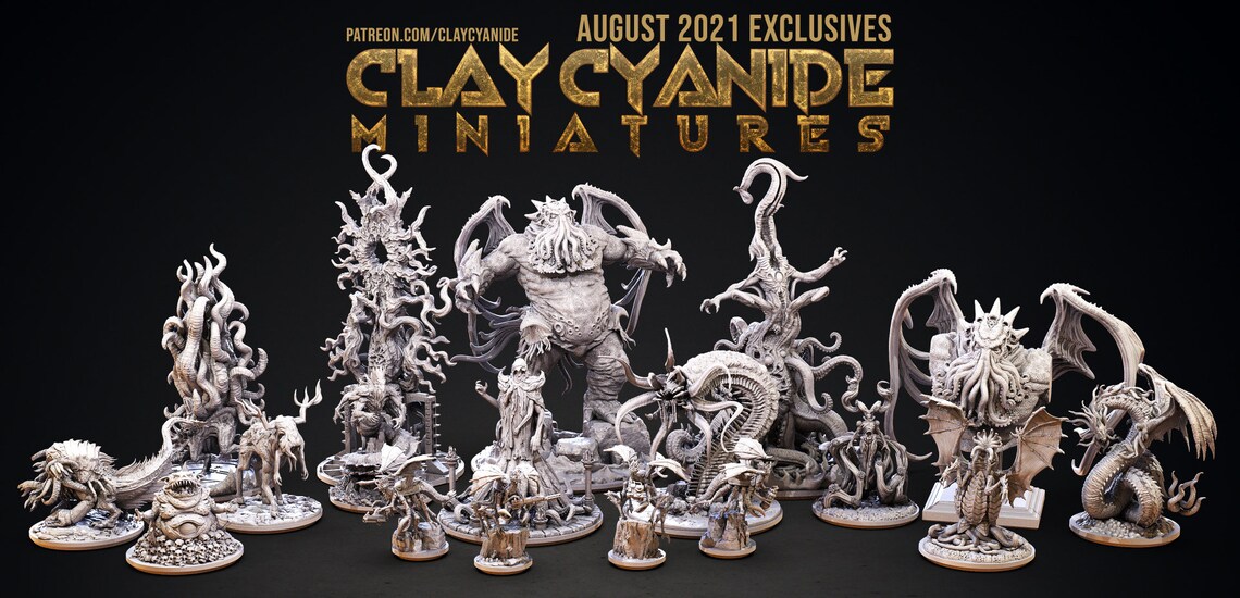 Yog-sothoth Miniature Cthulhu Statue Clay Cyanide Great - Etsy