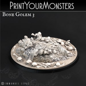Bone Golem Miniature | Print Your Monsters | Tabletop Gaming | Dnd ...
