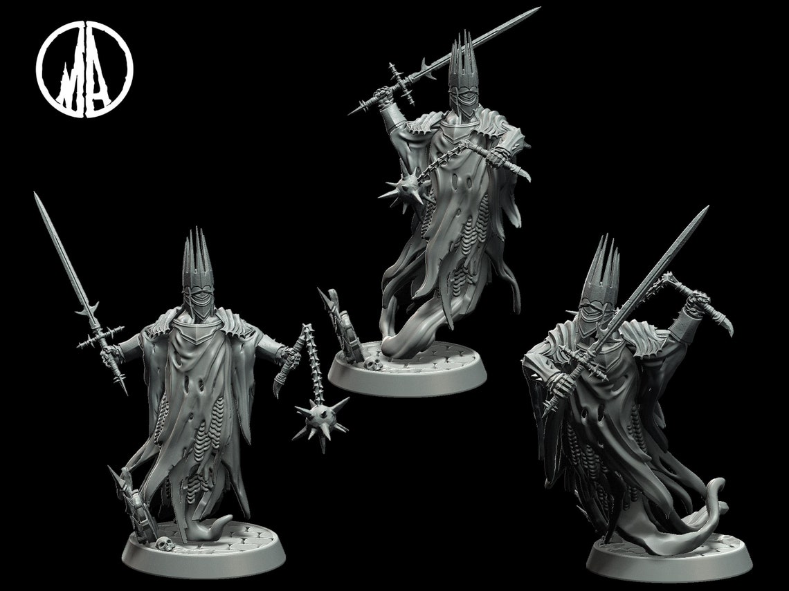 Wraith King Miniature 3 Poses 28mm Scale Tabletop Gaming - Etsy
