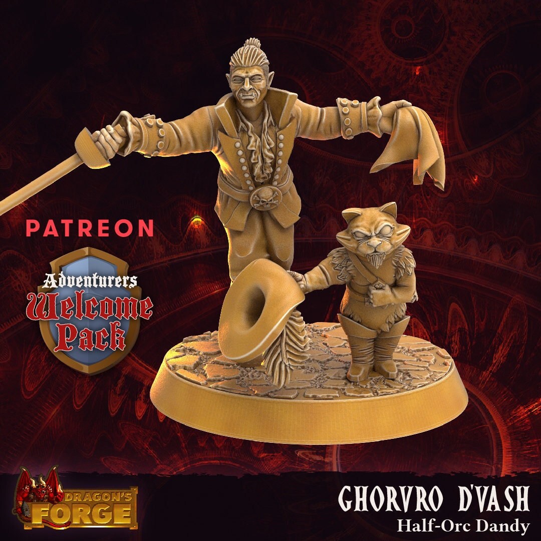 Half-Orc Dandy / Dragon's Forge / Escala de 32 mm / Alto - Etsy México