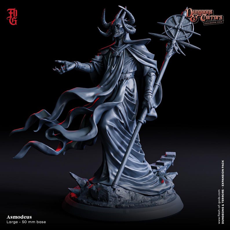 Asmodeus on Throne Monster Miniature Archdevil Demon Large Fiend Devil ...