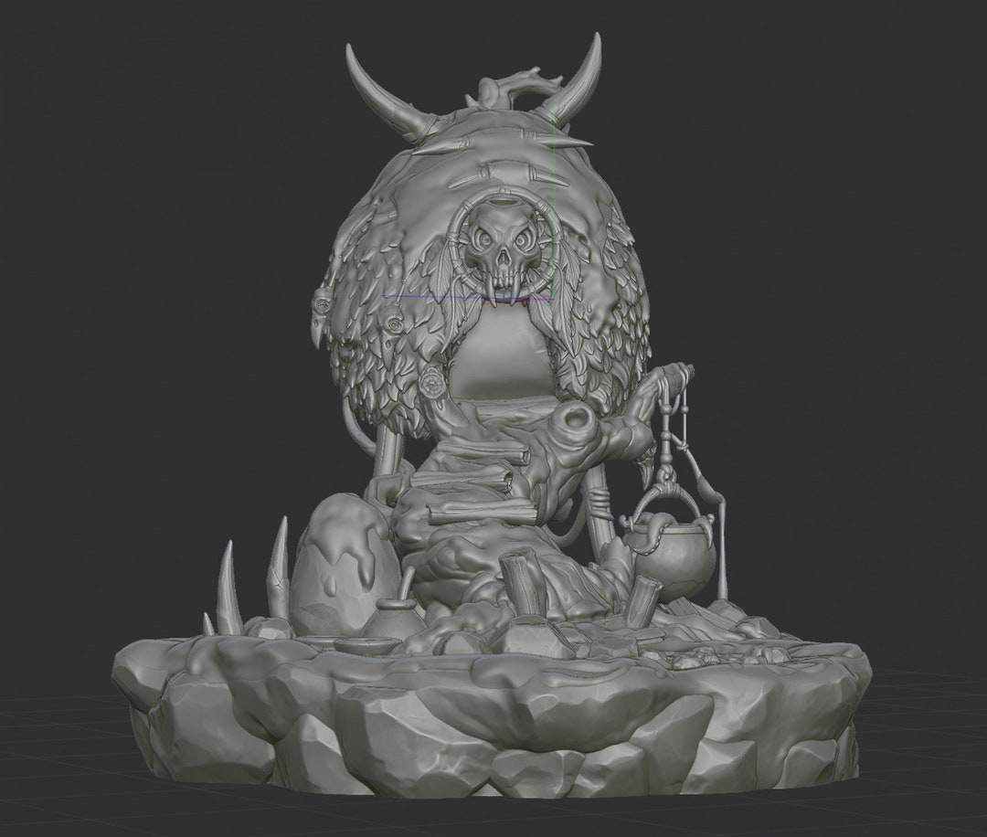 Dnd Shaman Hut Miniature Terrain Building Mini 32mm Scale Tabletop ...