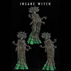 Insane Witch Miniature 28mm Scale Tabletop Gaming Dnd Miniature ...