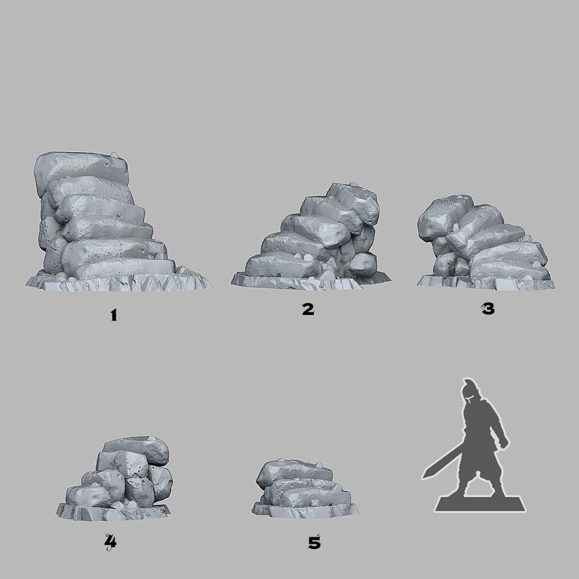 Dnd Natural Stone Stairs Miniatures Dungeon Terrain | 28mm or 32mm ...