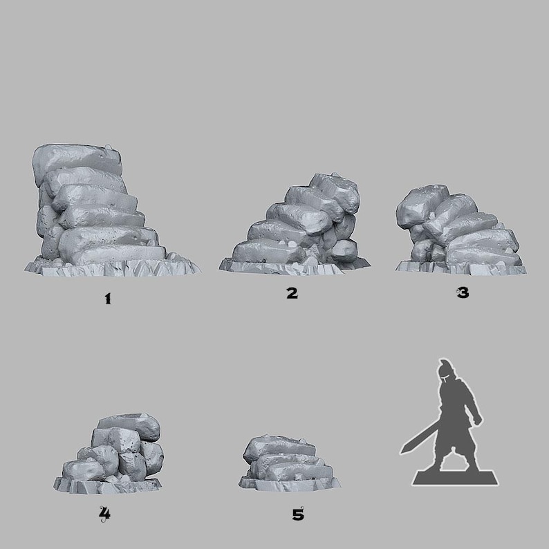 Dnd Natural Stone Stairs Miniatures Dungeon Terrain | 28mm or 32mm ...