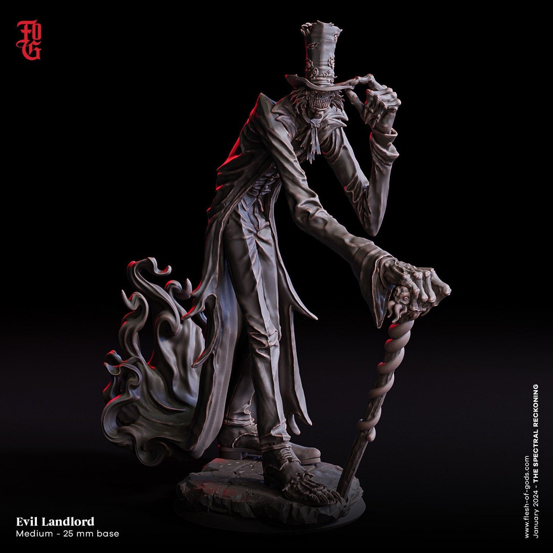Ethereal Evil Landlord Miniature Undead Miniature NPC Monster Miniature ...