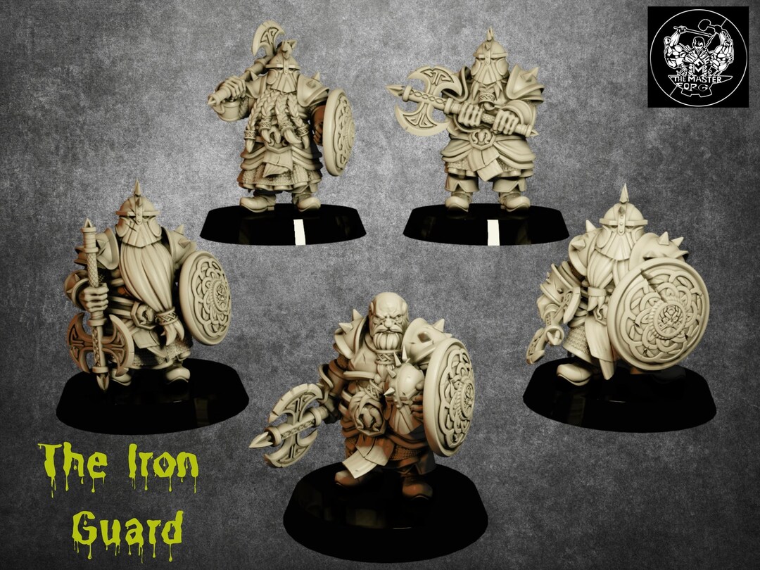 Guard Dwarf Miniatures 32mm Scale Tabletop Gaming Dnd Miniature ...