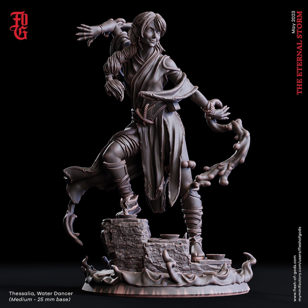 Female Water Dancer Miniature Sea Elf Miniature | 32mm 75mm and Bust ...