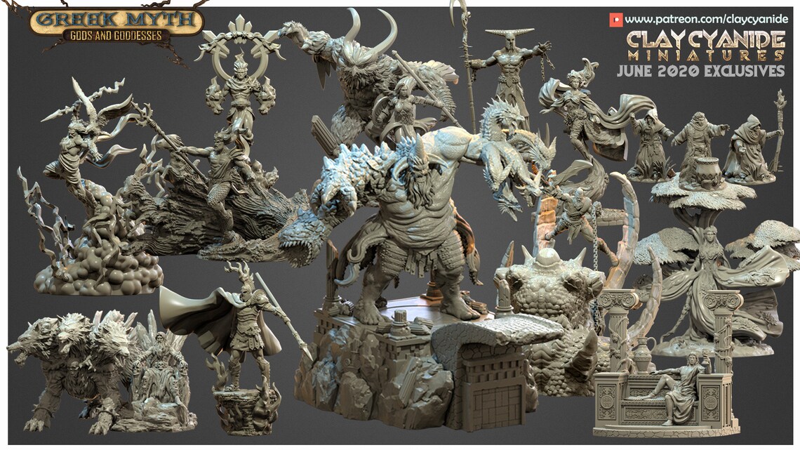 Poseidon | Clay Cyanide | Greek Myth | Tabletop Gaming | Dnd Miniature ...
