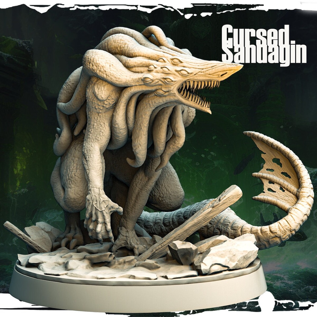 Cursed Sahuagin Miniature Shark Monster Miniature Large Monstrosity ...