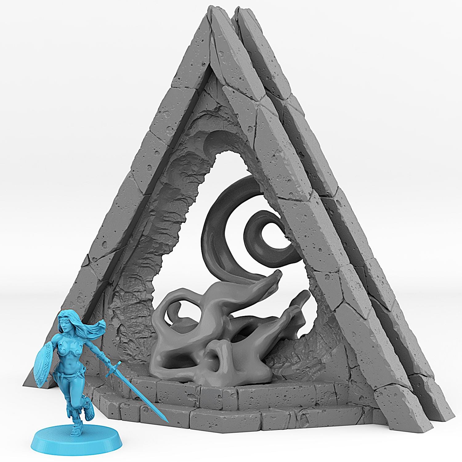 Dnd Alien Pyramid Portal Miniature Water Portal Dungeon Terrain Prop ...