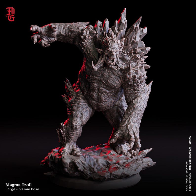 Magma Troll Giant Miniature Giant Figurine Large Monstrosity Monster ...