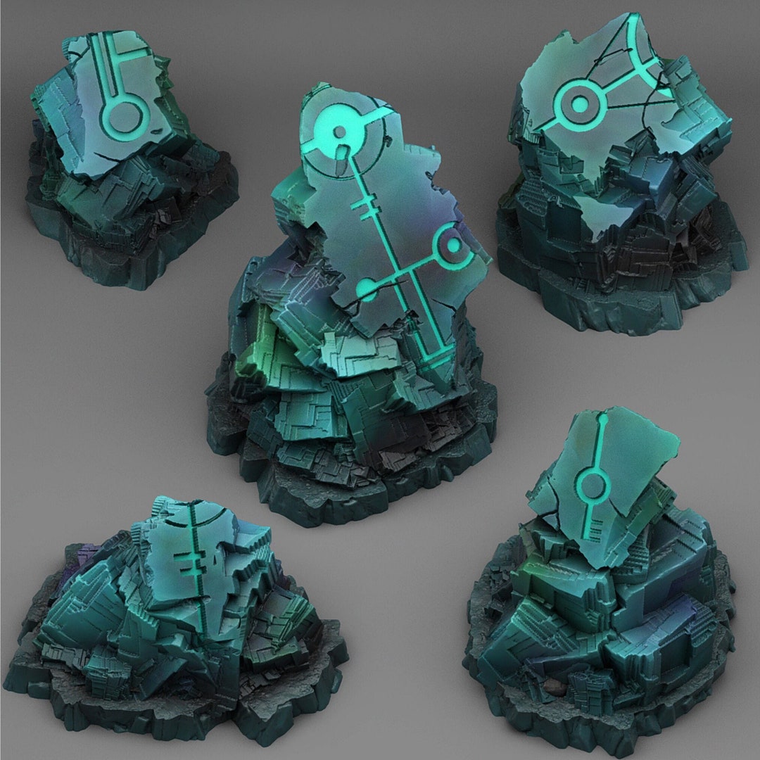 Alien Ruins Miniature Wargaming Terrain 28mm or 32mm Scale Gaming ...