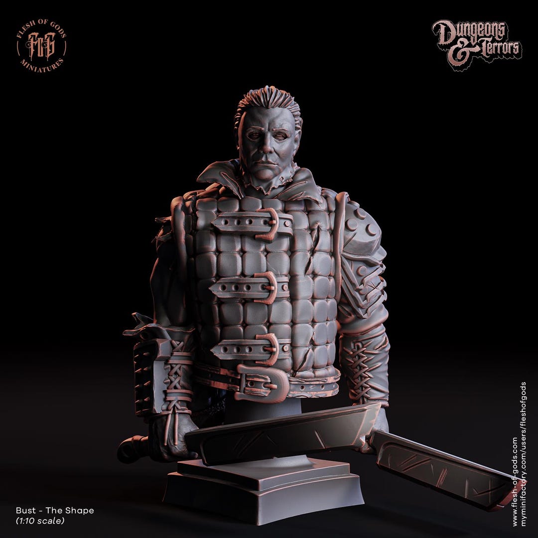 The Shape Resin Bust Statue Serial Killer Monster Boogeyman Figure 25mm ...