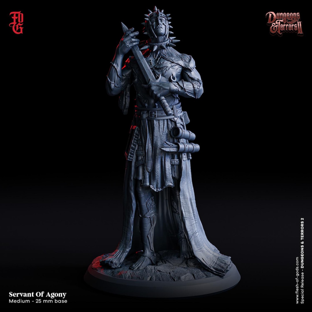 Servant of Agony Monster Miniature Undead Human Aberration Dnd Figurine ...