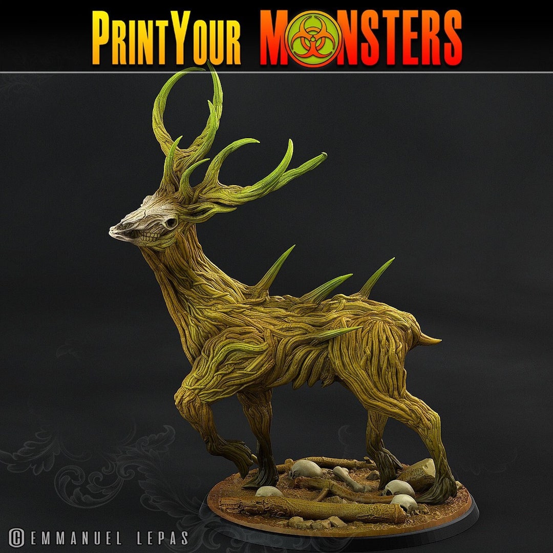 Horrific Deer Miniatures Print Your Monsters Tabletop Gaming Dnd ...