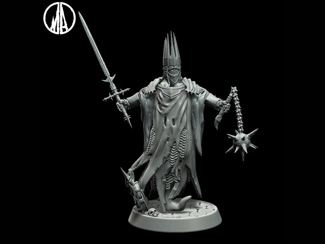Wraith King Miniature 3 Poses 28mm Scale Tabletop Gaming Dnd Miniature ...