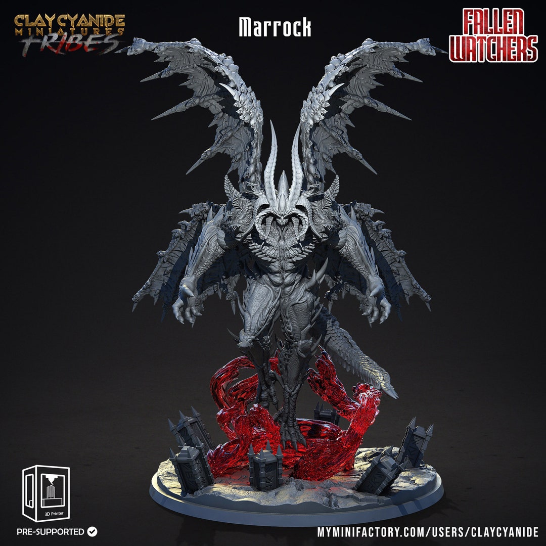 Demon Miniature | Marrock Clay Cyanide | Fallen Watchers | Dnd ...