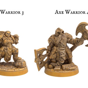 Armored Axe Warrior Dwarf Miniature | Dragons Forge | 28mm Scale | Dnd Miniature | Dungeons and ...