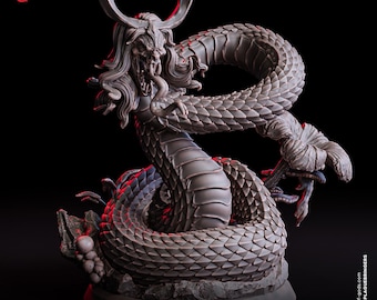 Spirit Naga, Miniature for Dungeons and Dragons by Mz4250 - Etsy