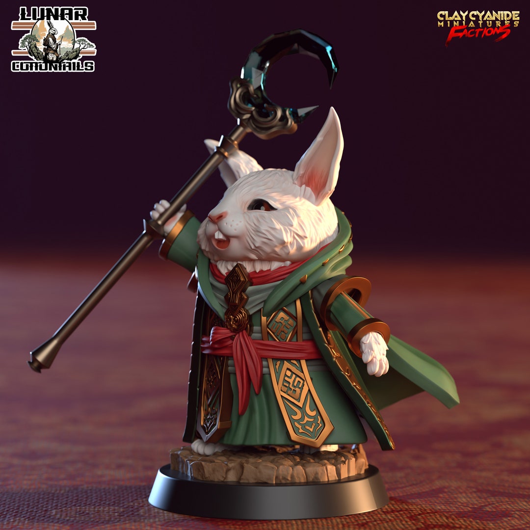 Bunny Figurine Harengon Miniature Young Cottontail Miniature | Dnd ...