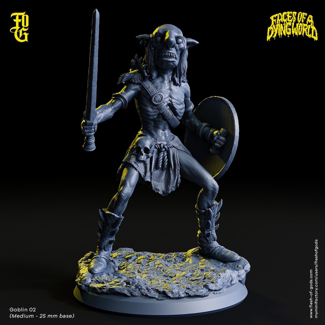 Dnd Goblin Miniature Monster Miniature for Mork Borg | 32mm Scale ...