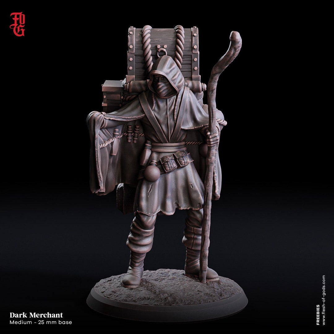 Dnd Dark Merchant Miniature NPC Miniature NPC for Rpgs Resin Miniature ...