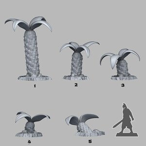 Dnd Island Palm Tree Miniatures Tropical Plant Terrain | 28mm or 32mm ...