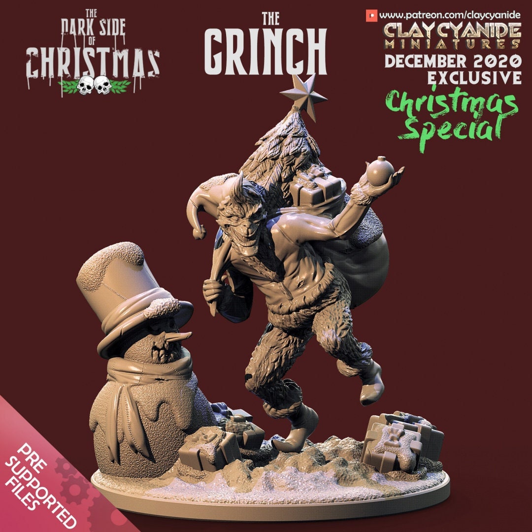 The Grinch Miniature | Clay Cyanide | Dark Christmas Campaign ...