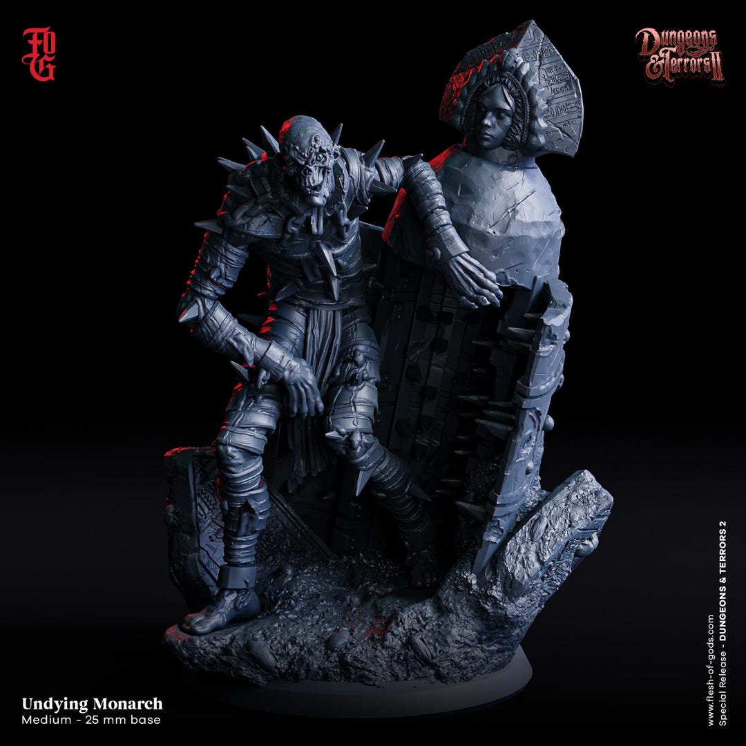 Egyptian Mummy Monster Miniature Undying Monarch Undead Figurine | 25mm ...