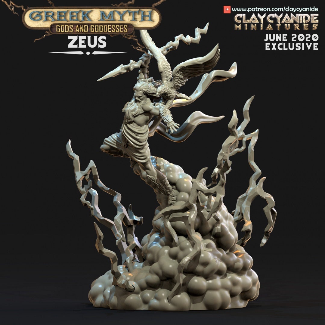 Zeus | Clay Cyanide | Greek Myth | Tabletop Gaming | Dnd Miniature ...
