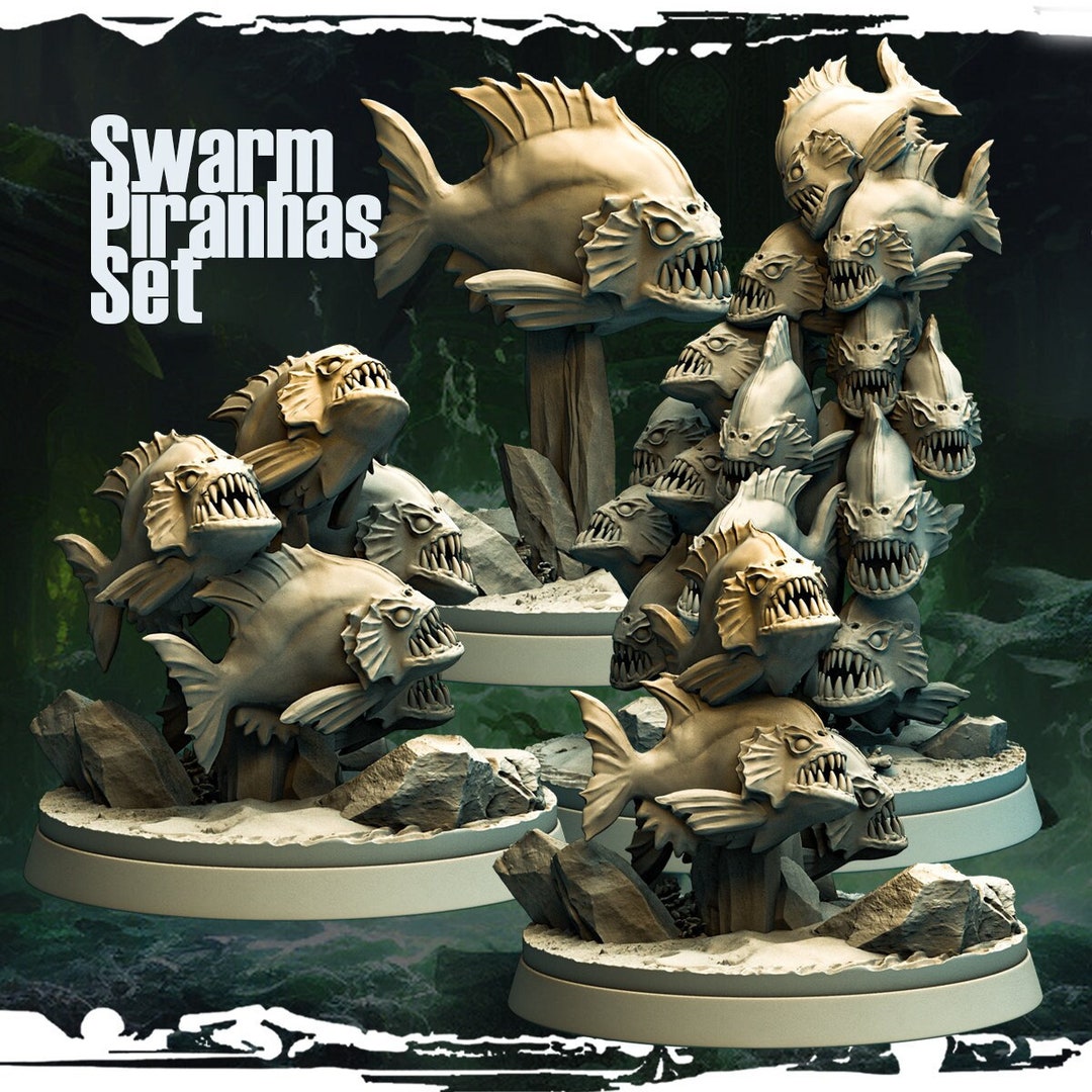 Swamp Piranhas Miniature Underwater Monster Miniature Fish Campaign ...
