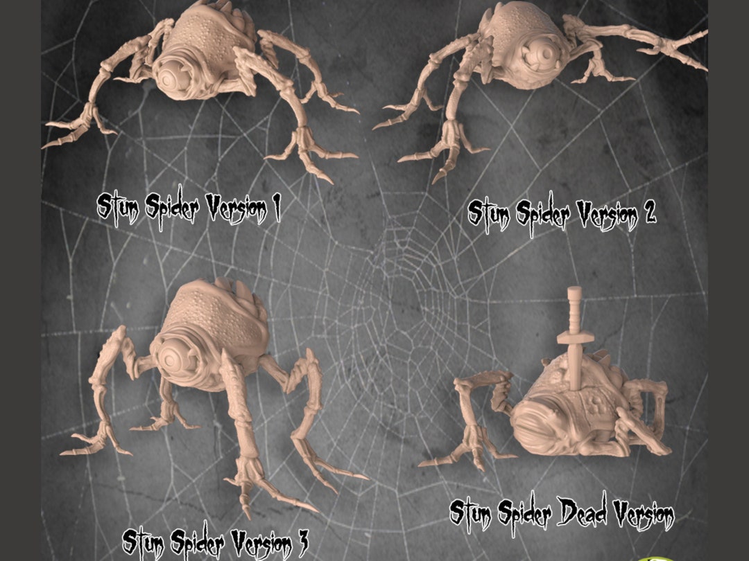 Stun Spider Miniature 4 Poses 32mm Scale Tabletop Gaming Dnd Miniature ...