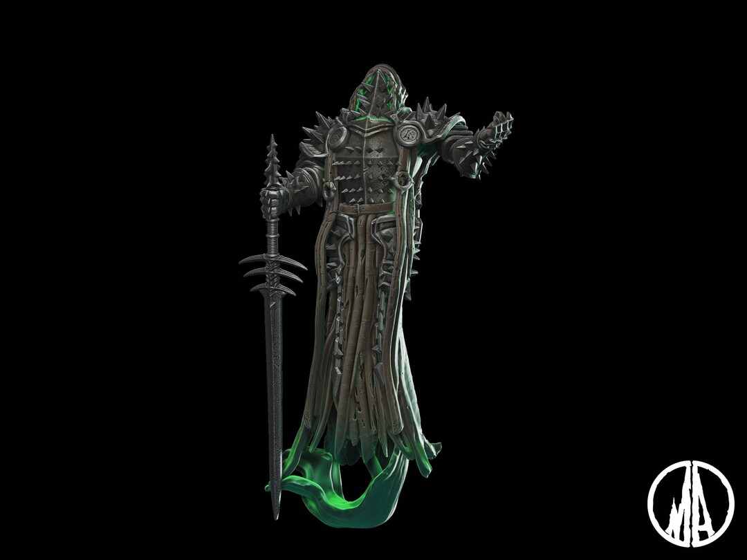 Undead Miniature Warrior Miniature 28mm Scale Tabletop Gaming Dnd ...