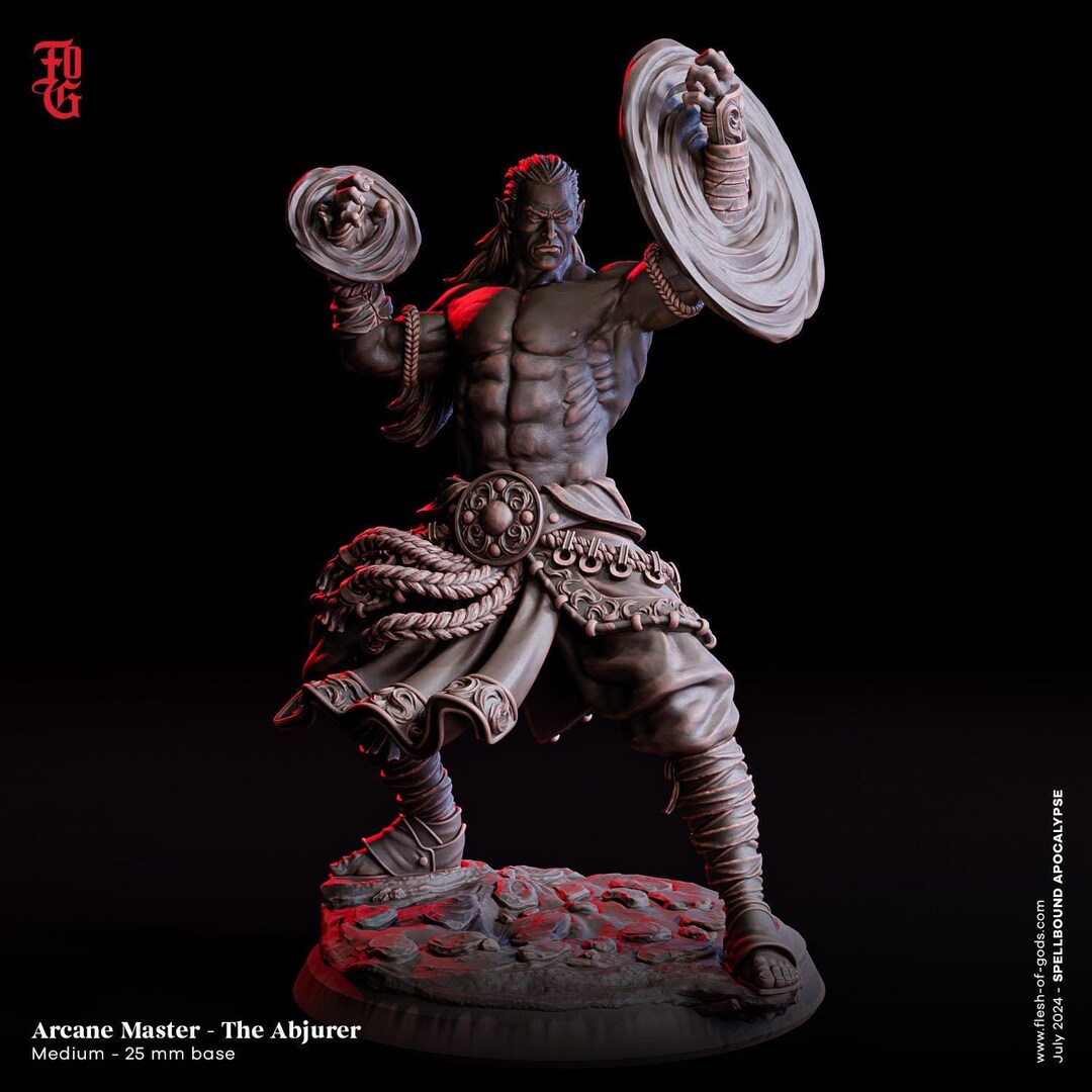 Dnd Abjurer Miniature Dnd Elf Spellcaster Figurine | 32mm Scale 75mm ...