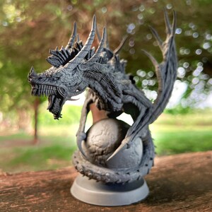 Dragon Eating Wyvern Miniature Large Monstrosity Dragon Statue | Dnd ...
