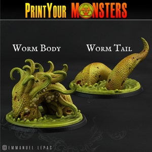 Plague Worm Miniatures | Print Your Monsters | Tabletop Gaming | Dnd ...