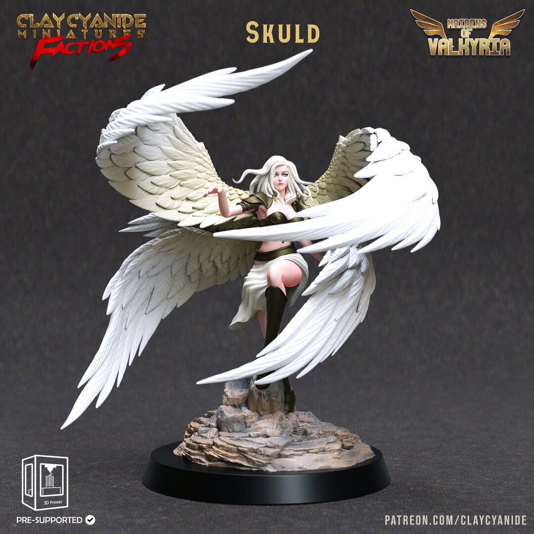 Viking Valkyrie Miniature | Skuld Clay Cyanide | Maidens of Valkyria ...