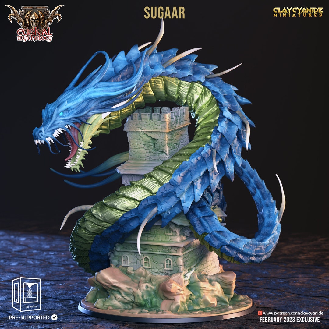 Storm Dragon Miniature Sugaar Basque Mythology Euskal Dnd Miniature ...