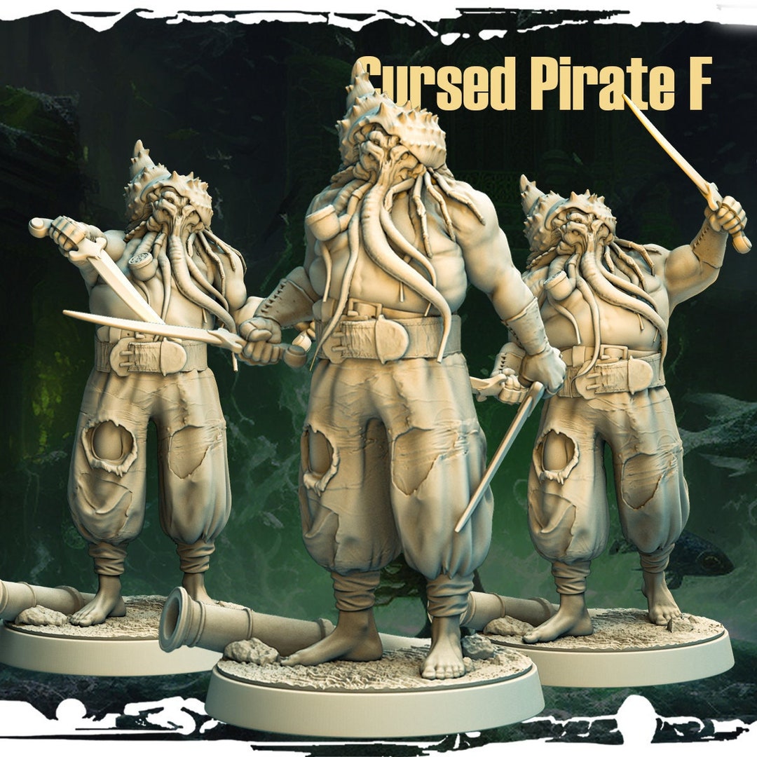 Mutant Cthulhu Pirate Undead Miniature Monster Miniature for Sea ...
