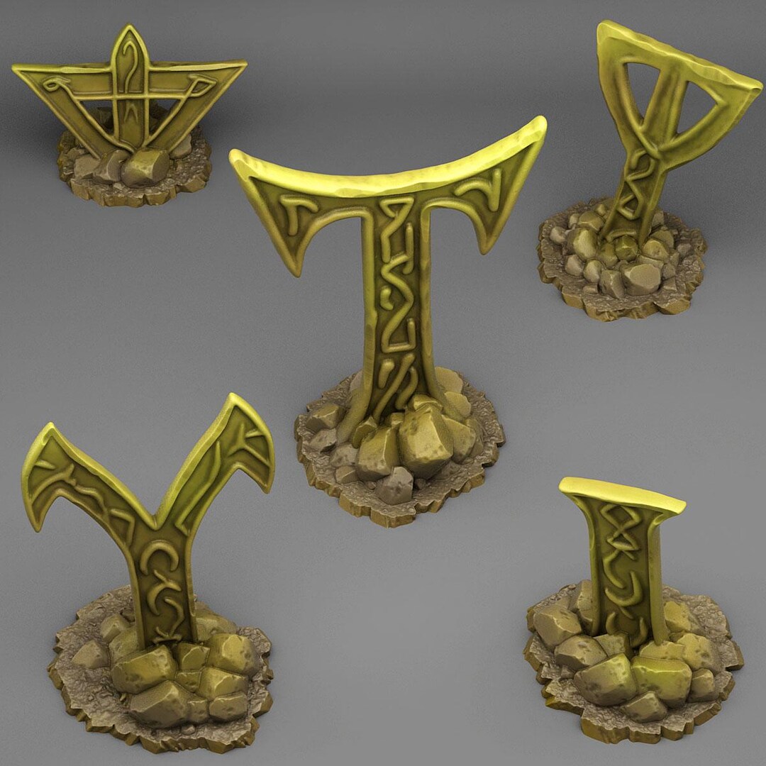 Dnd Mysterious Cursed Cross Wargaming Ruin Terrain | 28mm or 32mm Scale ...