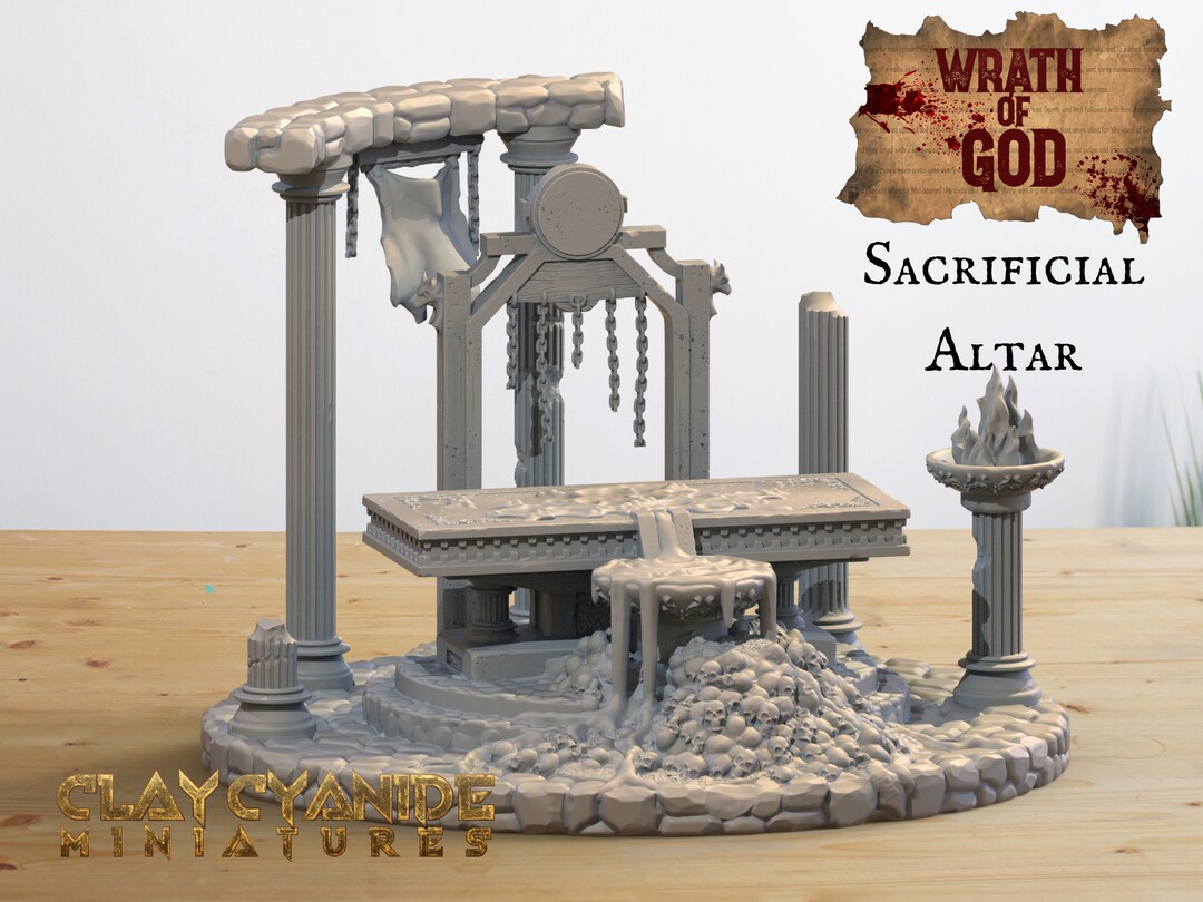 Sacrificial Altar Miniature Wargaming Terrain Clay Cyanide Ruins ...