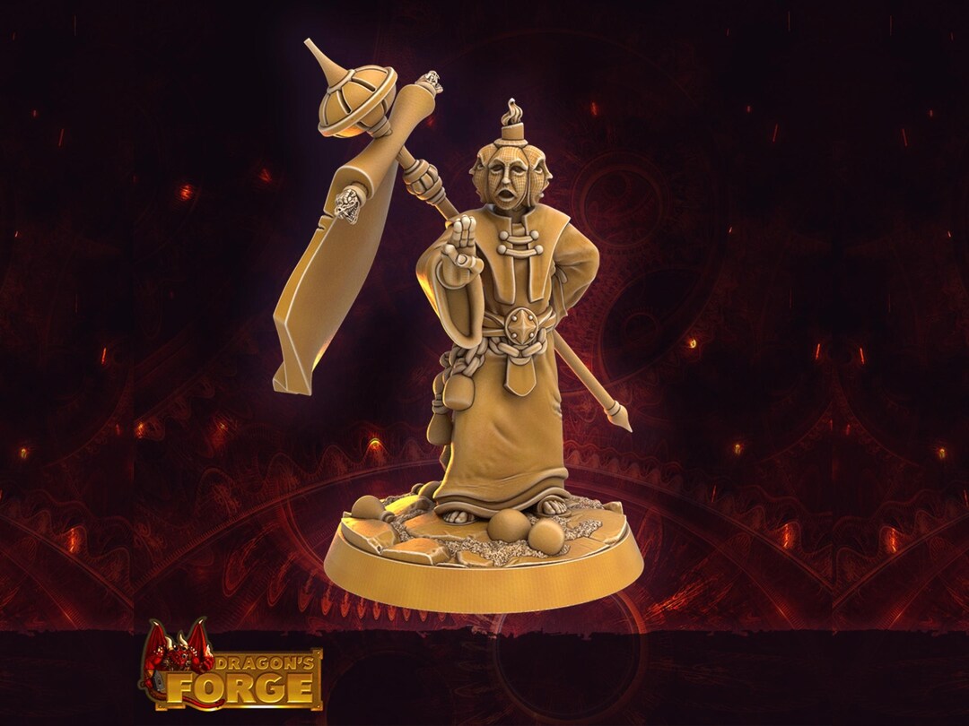 Male Dark Cleric Miniature Warlock Miniature 5 Poses 32mm - Etsy