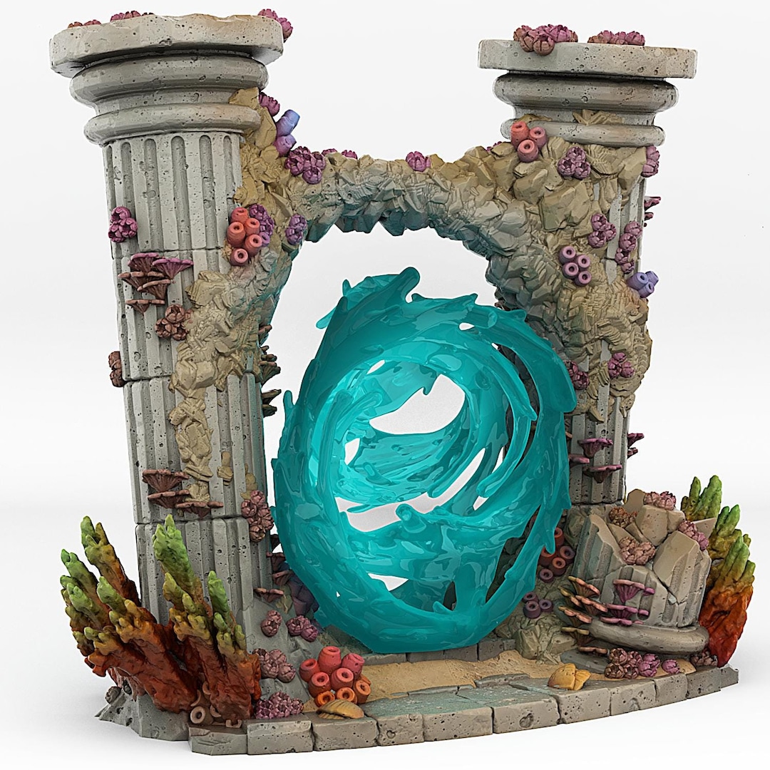 Dnd Underwater Temple Portal Miniature Whirlwind Effect Dungeon Terrain ...
