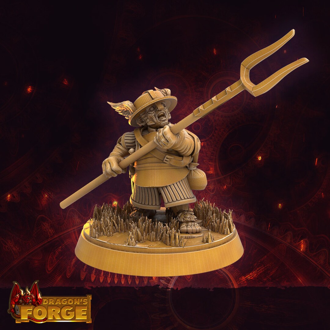 Male Fighter Halfling Miniature 9 Poses 32mm Scale Tabletop Gaming Dnd ...