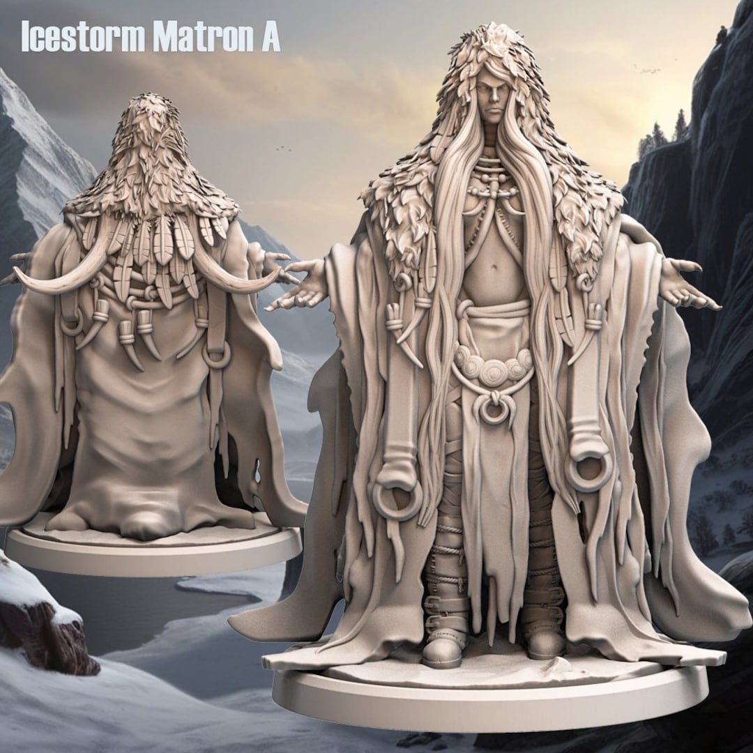 Dnd Icestorm Matron Miniature Snow Female Mini 32mm Scale Tabletop ...