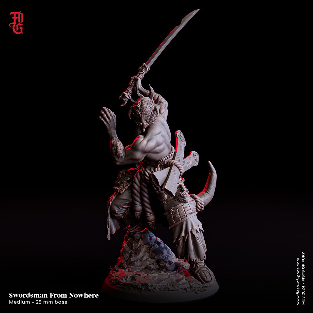 Dnd Beast Humanoid Sword From Nowhere Miniature Japanese Monster | 32mm ...